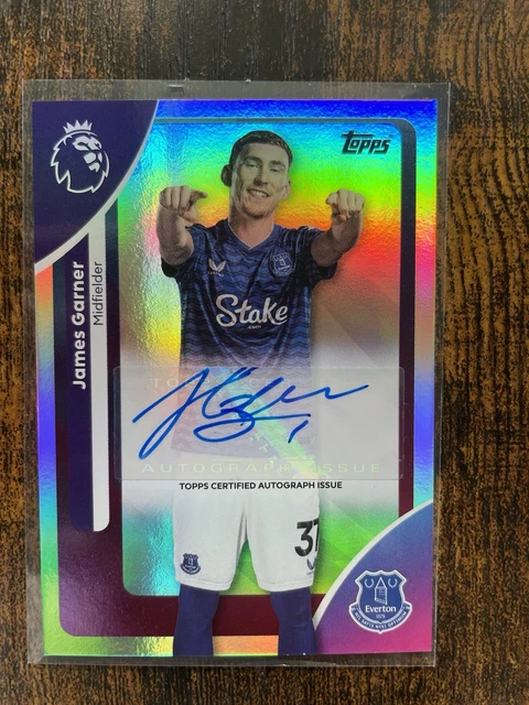 TOPPS PREMIER LEAGUE 2025/26 James Garner Auto Base Everton AC-JGA ...