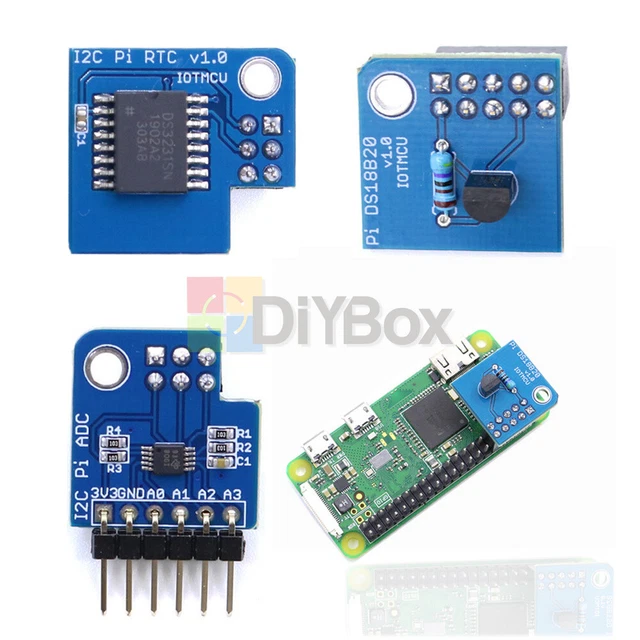 DS3231 RTC/ADS1115 ADC I2C Pi DS18B20 Temperature Sensor Module For ...