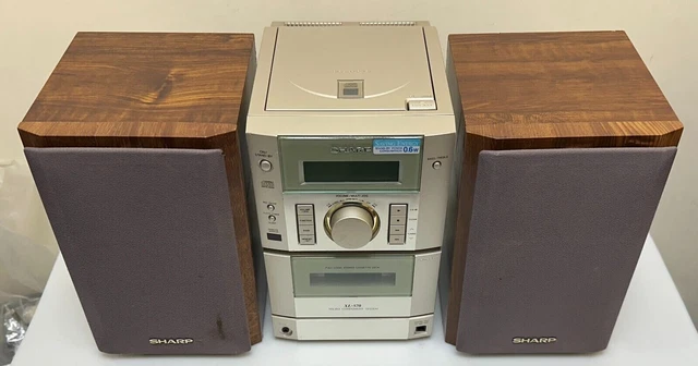 SHARP XL-570 MICRO Component System With Speakers (No Remote) Cd Tuner ...
