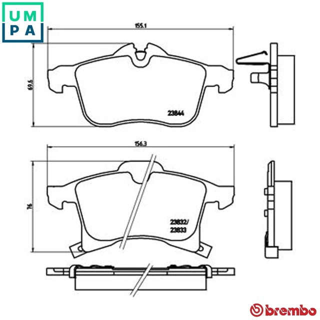 BRAKE PAD SET DISC BRAKE P 59 045X FOR HOLDEN ZAFIRA COMBO/Van ASTRA ...
