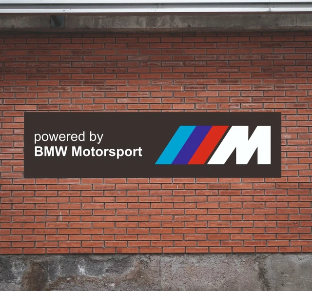 BMW BANNER MOTORSPORT M Power Banner Garage Workshop Sign PVC Trackside ...