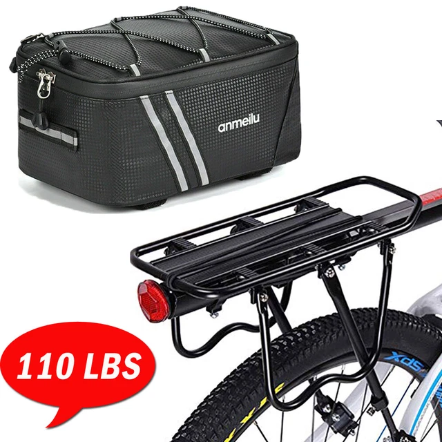 REAR BIKE RACK Bicycle Cargo Rack Luggage Carrier Holder Pannier w ...