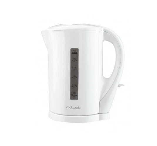 COOKWORKS KE01109-GS 2200W 1.7L Plastic Kettle - White 8256344 R £14.99 ...