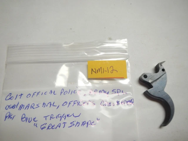 COLT OFFICIAL POLICE, Army Special Marshal, Checkered Blue Trigger. Nm1 ...
