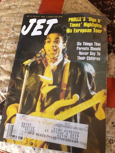 RARE JET Magazine Prince's Sign O The Times European Tour Black History ...