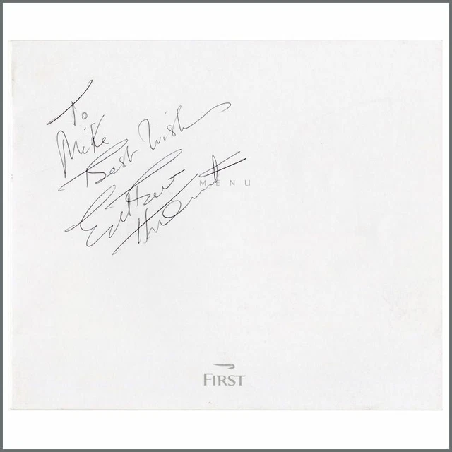 ENGELBERT HUMPERDINCK 2002 Autographed British Airways First Class Menu ...