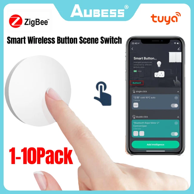 TUYA ZIGBEE MINI Wireless Button Scene Multi-scene Linkage Smart Switch ...