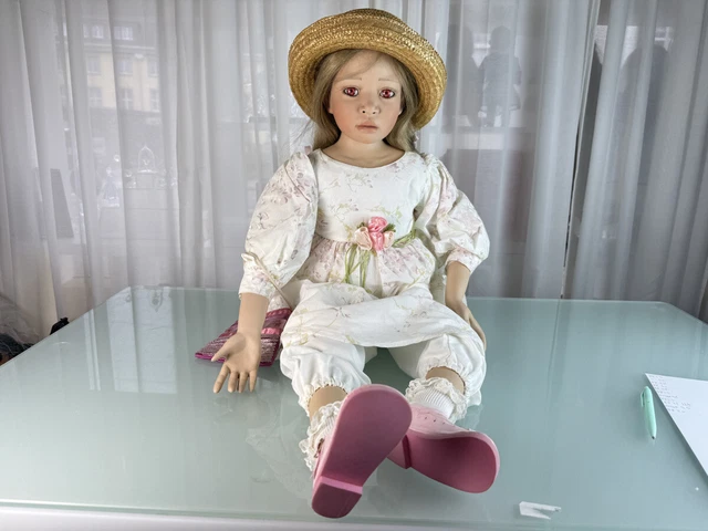 POUPON DE COLLECTION pour Collection,Christine Orange Porcelaine Poupée 95 Cm. EUR 147,28 ...