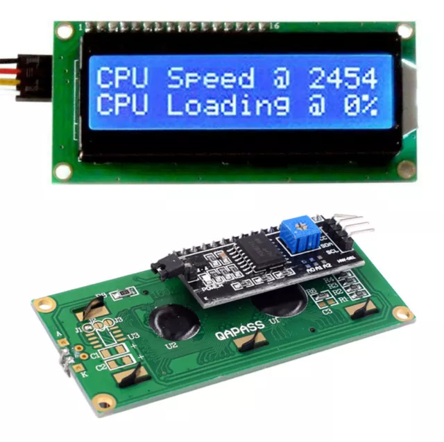 1602 16X2 LCD Display IIC/I2C/TWI/SPI Serial Interface Module For ... 1602 16X2 LCD Display IIC/I2C/TWI/SPI Serial Interface Module For ...