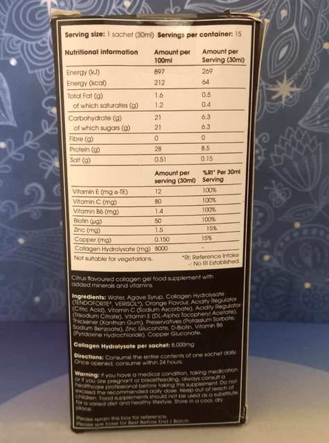 U PERFORM ACTIVE Collagen 15 Sachets Food Supplement 15X 30Ml 450Ml ...