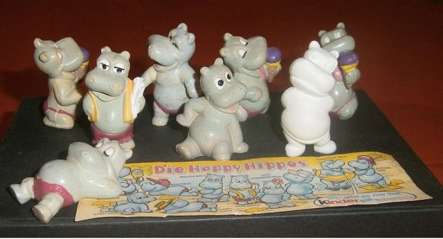 THE HAPPY HIPPOS of 1988 Ferrero 8 Figures and a Packaging Sheet Hippi Hippo i £39.64 - PicClick UK