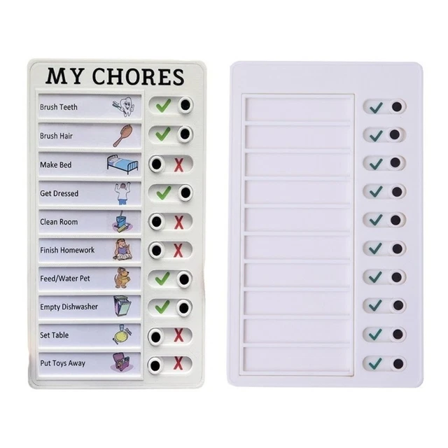 DAILY ROUTINE CHART for Kid Daily Chore Checklist Board Task Organiser ...
