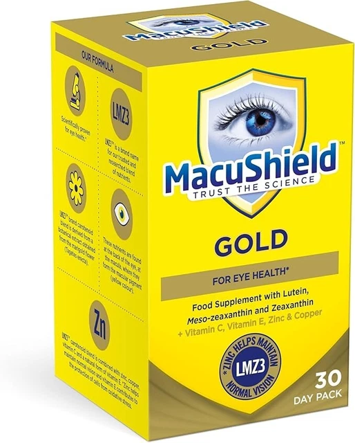 MACUSHIELD GOLD - Eye Health Food Supplement containing Lutein (30 day ...