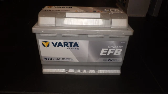 VARTA N70 AUTOBATTERIE Dynamic EFB 12V 70Ah Dynamic Batterie 570500076 ...