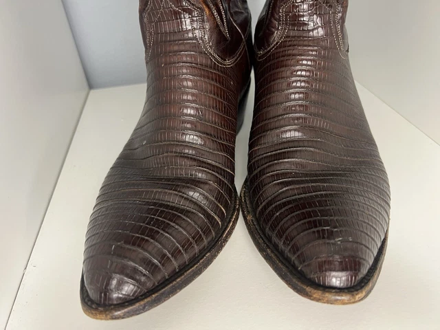 LUCCHESE CLASSICS L0917 Men’s 9 E Teju Lizard Western Boots -Handmade ...