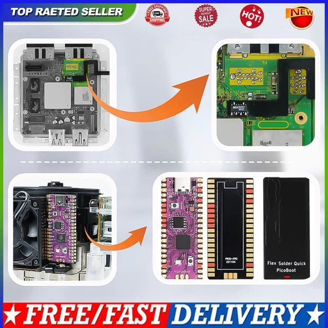 FOR RASPBERRY PI Pico Picoboot FPC Flex with SD2SP2 Adapter GC2SD Card ...