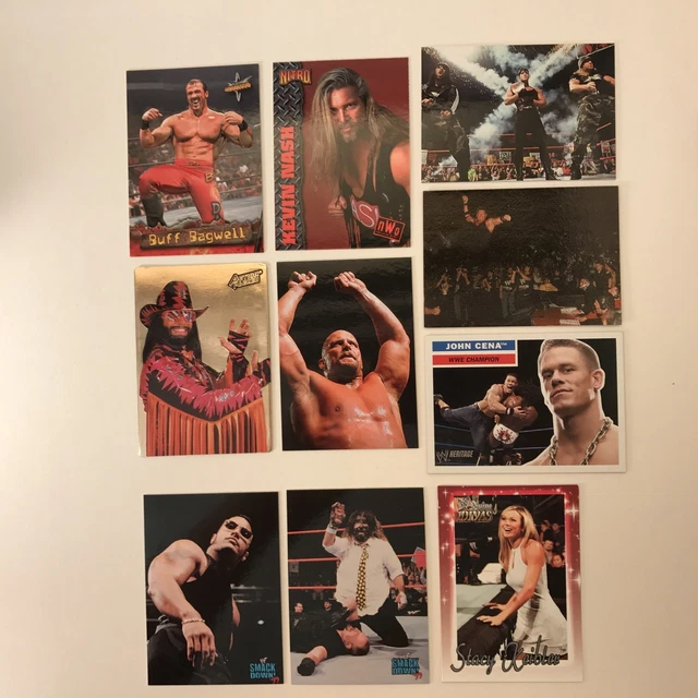 PROMO CARDS: WRESTLING w/ WCW NWO, WWE, WWF: 10 DIFFERENT CARDS $22.50 ...