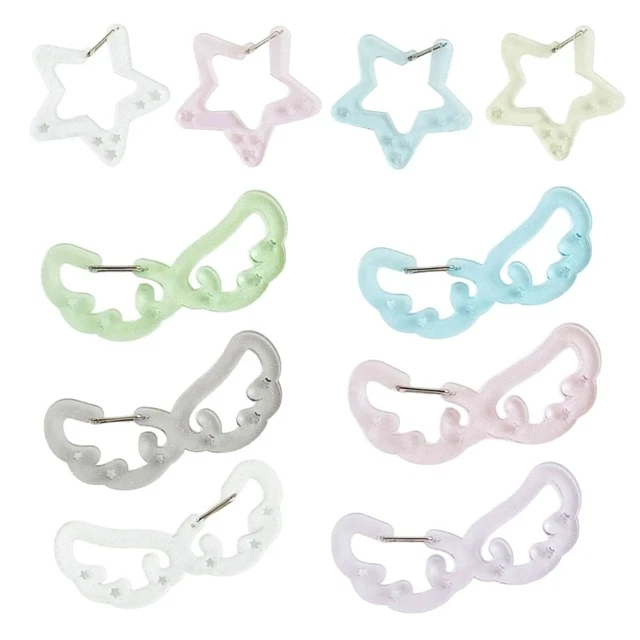 ACRYLIC WING/STAR SHAPE Carabiner Hook Outdoor Keyring Hook Backpack ...