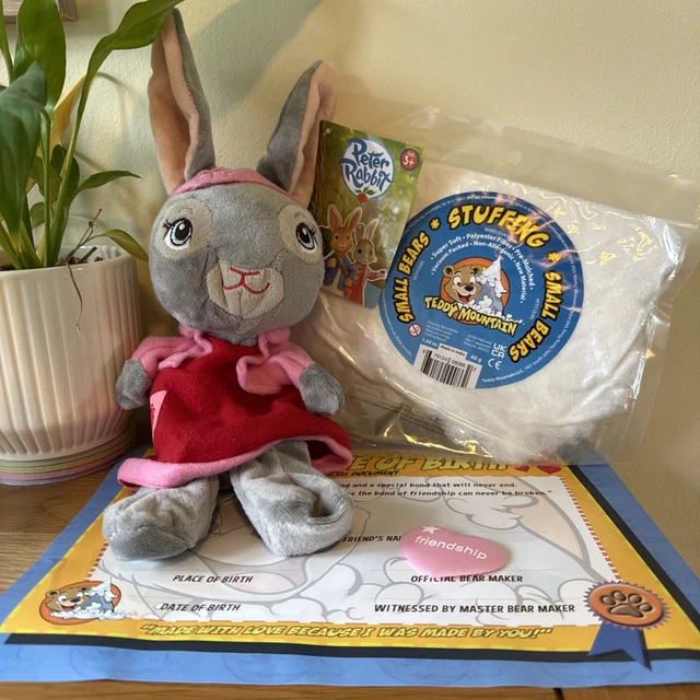 STUFF YOUR OWN! 8 Inch lily Bobtail Peter Rabbit Teddy Mountain Small ...