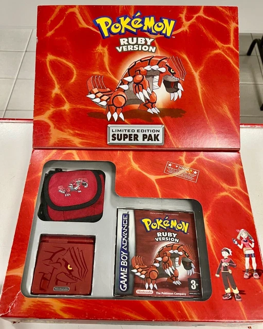 NINTENDO GAME BOY Advance SP Pokemon Ruby - Limited Edition Super Pak ...