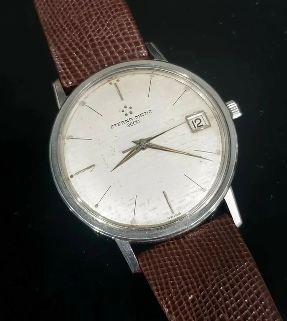 VINTAGE ETERNA MATIC 3000 Dato Automatic Men's Stainless steel Calendar ...