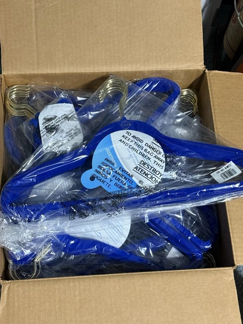 JOY MANGANO HUGGABLE Hangers Blue pack of 60, NEW in box £52.37 ...