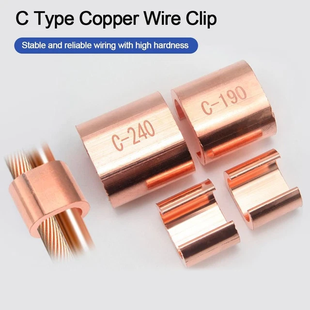 COPPER WIRE CONNECTOR C Type Copper C-shaped Clamp Copper Wire ...