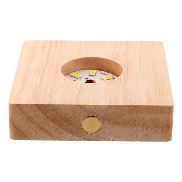 NIGHT LIGHT WOODEN Base Lighted Bases for Crystal Art LED Display Stand ...