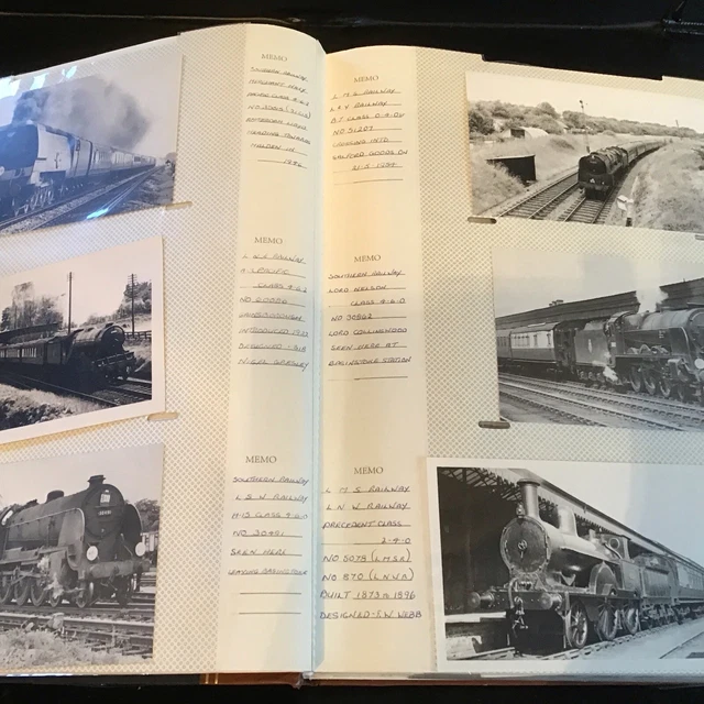 VINTAGE ALBUM OF 300 Railway Train Locomotive Photos & Postcards ...