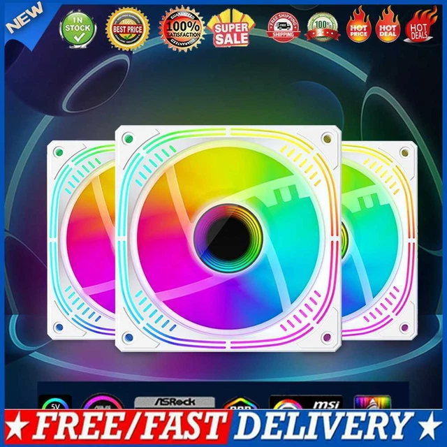 120MM CPU COOLER 5V 3Pin ARGB Sync Cooling Fan 24 LED Beads for ...