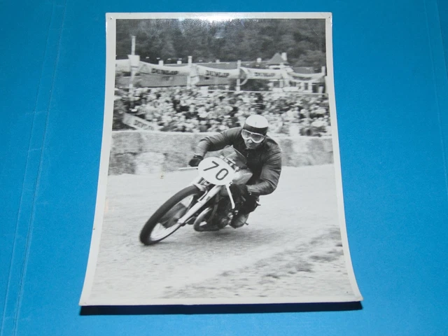 OLD PHOTO 50/60S motorcycle racing - 250ccm DKW - starting number 70 £ ...