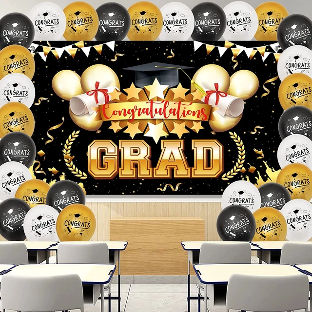 GRADUATION DECORATIONS CLASS of 2023, Graduation Backdrop Banner with ...