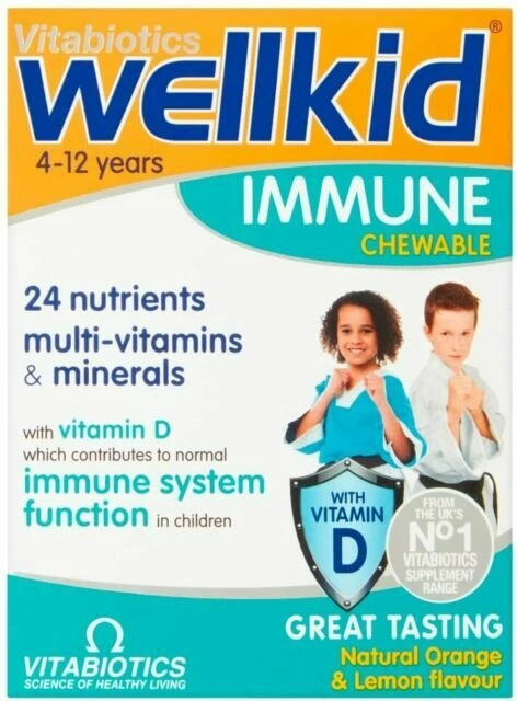 VITABIOTICS WELLKID IMMUNE Chewable Tablets - 30 Pieces £6.39 - PicClick UK