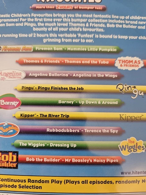 FUNTASTIC CHILDREN'S FAVOURITES Dvd Kipper Barney Wiggles Pingu Thomas ...
