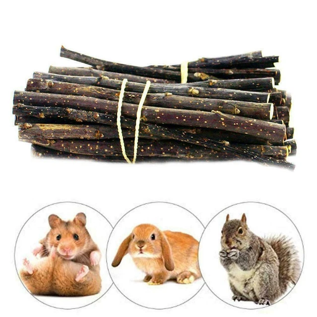 50G WOOD CHEW Sticks Twigs For Small Pets Rabbit Hamster Toys T0C6 ...