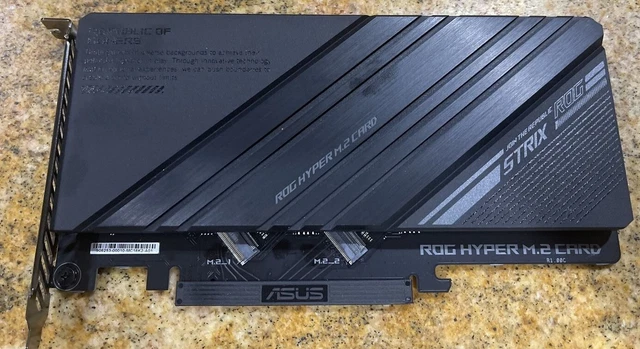 ASUS ROG HYPER M.2 Card Pcie Nvme M.2 Expansion Card With Heatsink Bl ...