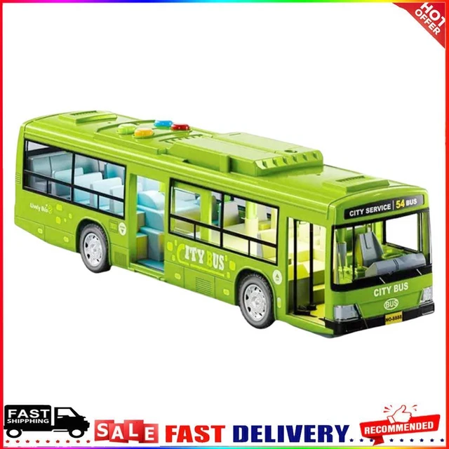 ELECTRIC CITY BUS Toy Openable Door School Bus Toy for Boys Girls ...