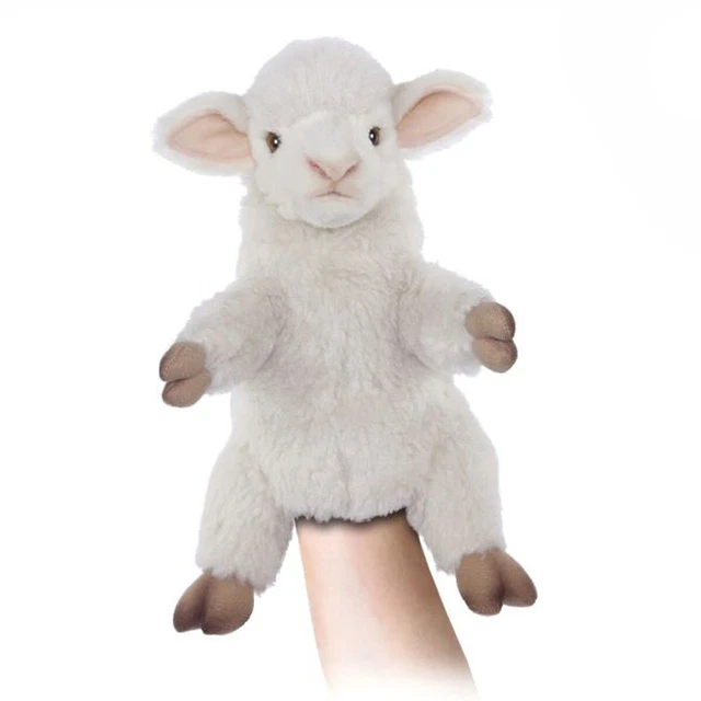 HANSA LAMB PUPPET Realistic Cute Soft Animal Plush Toy 27cm H **FREE ...