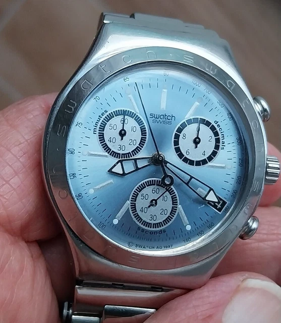 SWATCH IRONY CHRONO Orologio Cronografo Datario Funzionante EUR 49,00 - PicClick FR
