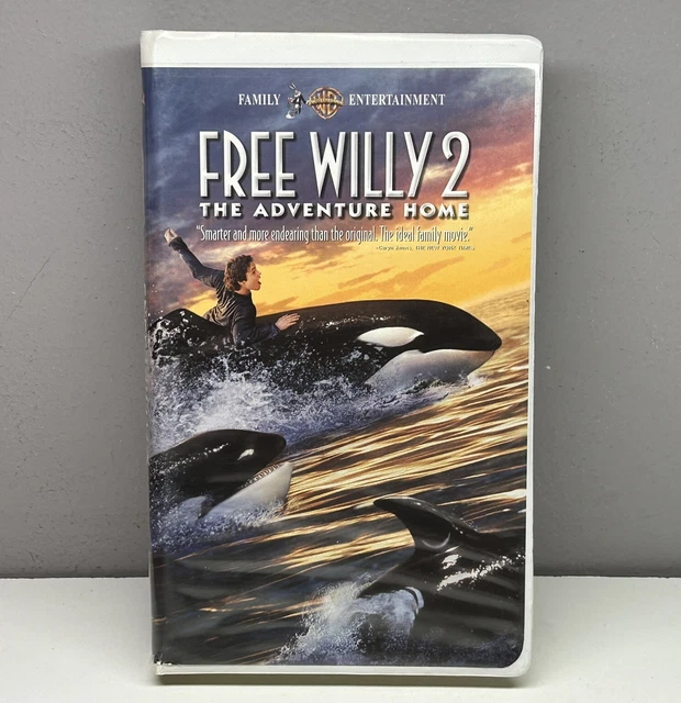 FREE WILLY 2 Adventure Home VHS Video Tape VTG Clamshell Case BUY 2 GET ...