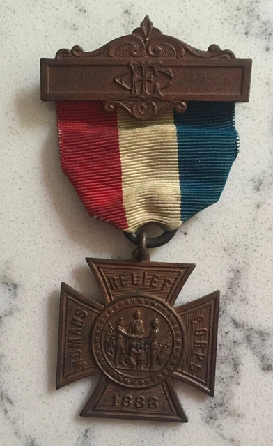 ANTIQUE WRC WOMAN'S Relief Corps Gar Civil War Veterans Ribbon Badge ...