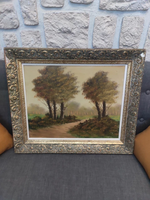 TABLEAU ANCIEN HUILE sur toile signé PAL authentique EUR 30,00 - PicClick IT