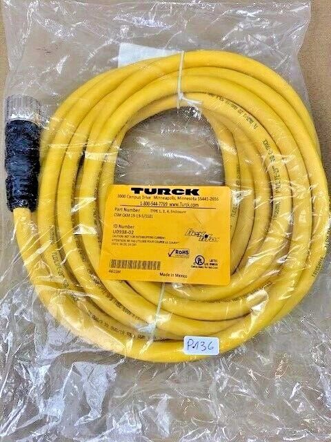 TURCK CSM CKM 19-19-5/S101 Actuator and Sensor Cable P136/20 EUR 119,00 ...