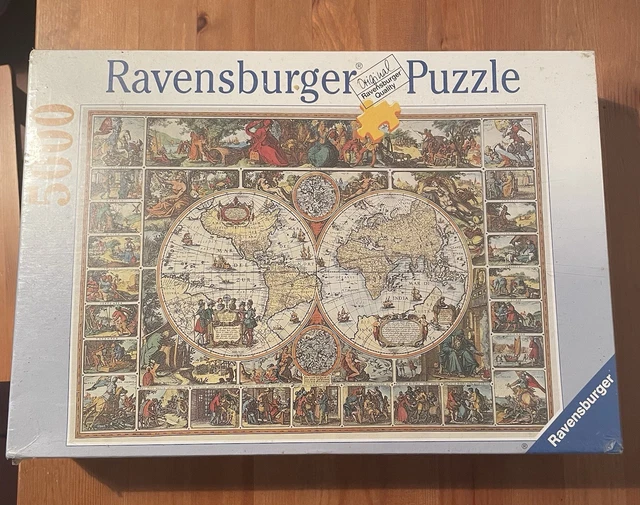 RAVENSBURGER 5000 PIECE Jigsaw Puzzle Historical Map Of The World New ...