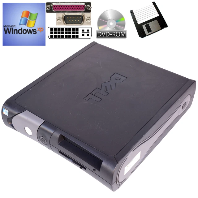 DELL OPTI PLEX GX280 WINDOWS XP PC PENTIUM 4 3,2GHz 512MB 80GB DVD-ROM ...