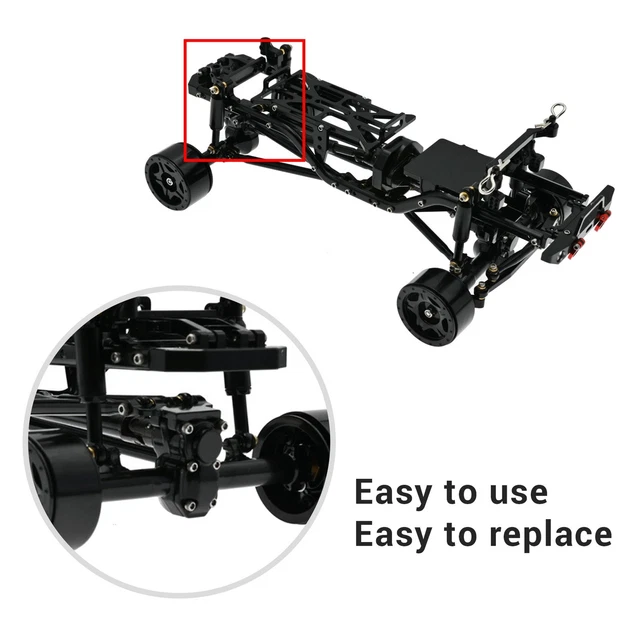 METAL REAR AXLE Truss Upper Link Mount Base for SCX24 90081 C10 1/ ...