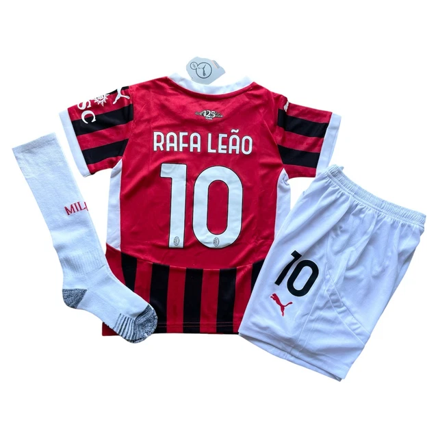 KIT COMPLETO CALCIO Leao bambino 2024/25 fino ai 13 anni con calzettoni ...