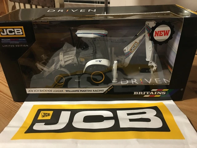 BRITAINS JCB WILLIAMS Martini Racing JCB 3CX Backhoe Loader Model LTD ...
