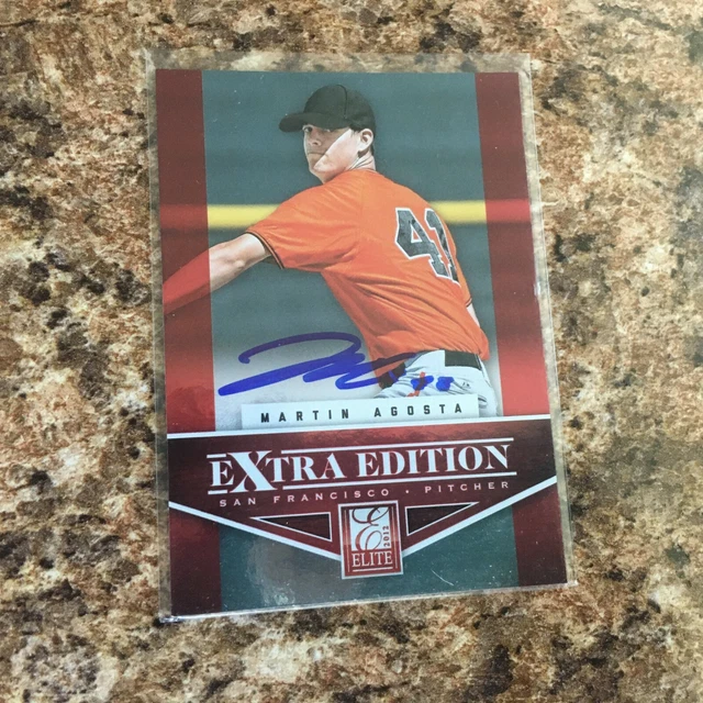 MARTIN AGOSTA SIGNÉ 2012 Panini Elite édition supplémentaire voiture ...
