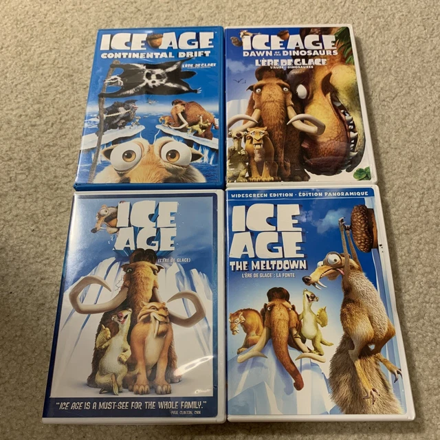 ICE AGE MOVIE Lot of 4 DVD Set Meltdown Dawn of the Dinosaurs ...